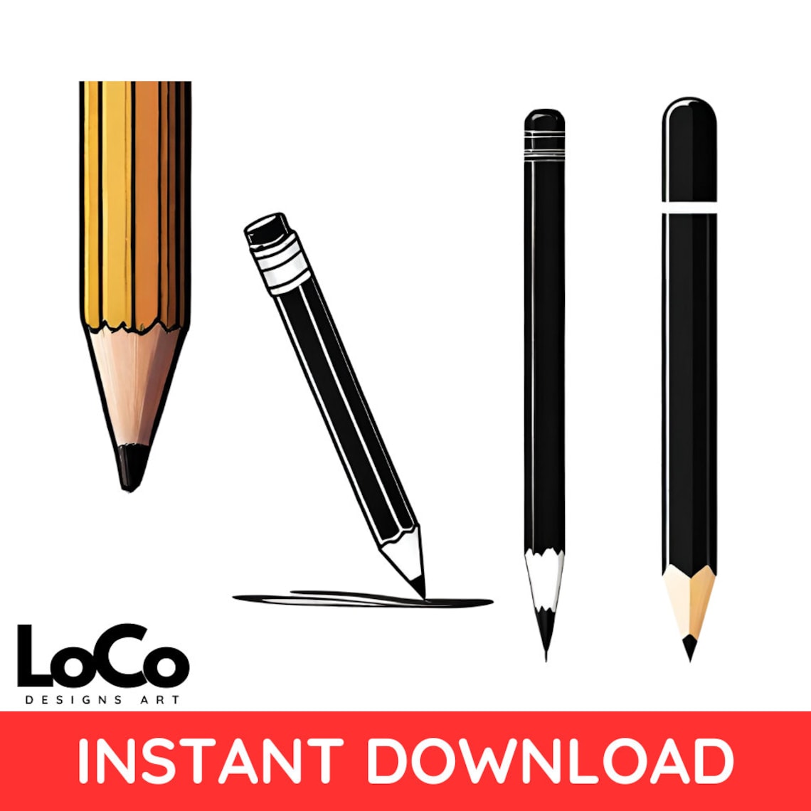 Pencil SVG, Pencil SVG Bundle, Pencil Clipart, Pencil Digital Art ...