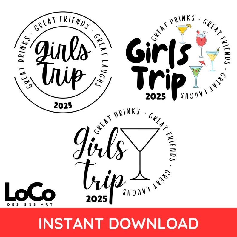 Girls Trip SVG Bundle, Girls Trip SVG, Girls Trip Clip Art, Girls ...