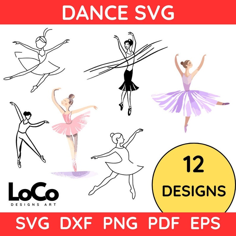 Dance SVG, Dancer SVG, Dancer Clip Art, Dance Designs, Ballet SVG ...