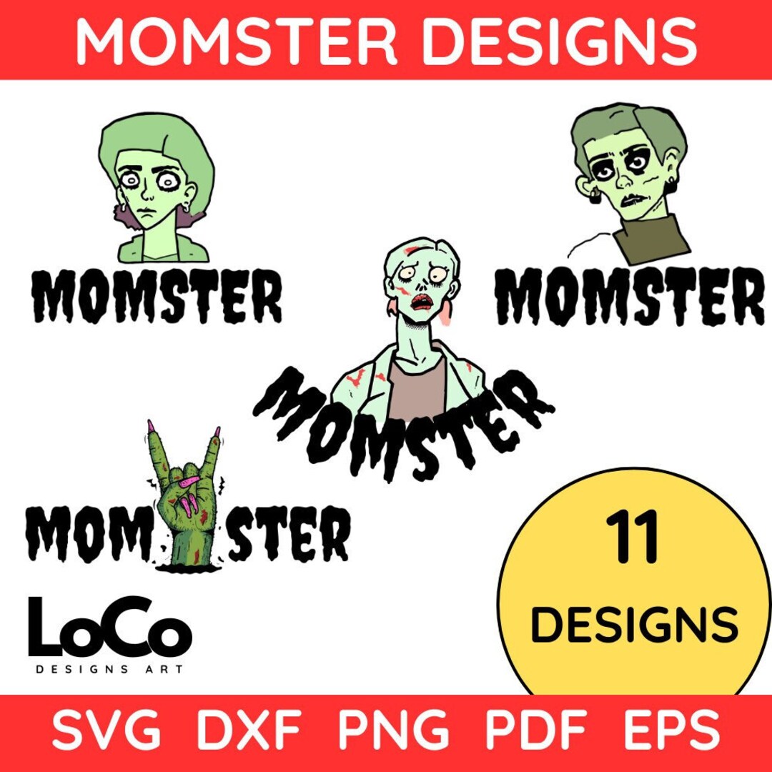 Momster Design Bundle, Momster SVG, Momster SVG Bundle, Momster Clip ...