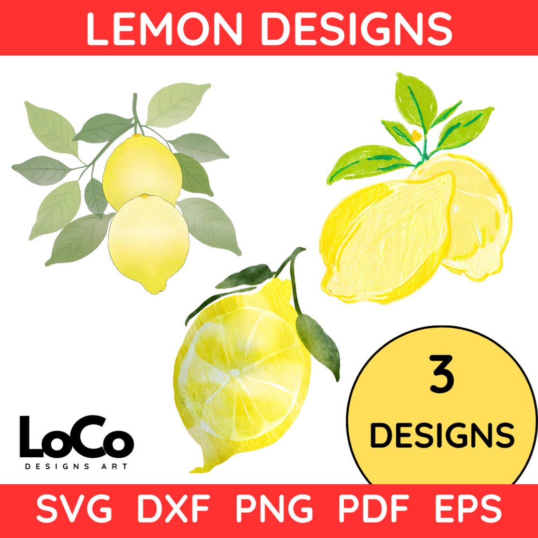 Lemon SVG, Lemon SVG Bundle, Lemon Clipart, Lemon Designs - Instant ...