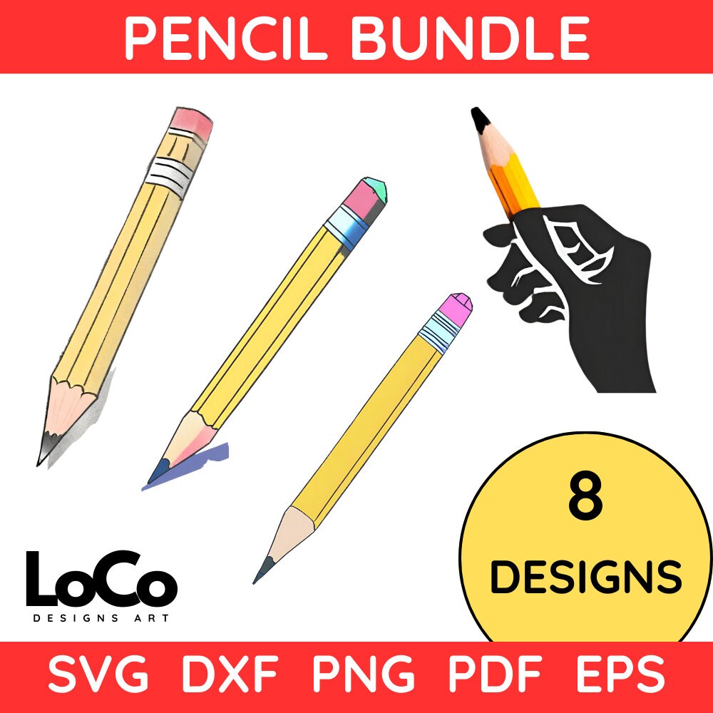 Pencil SVG, Pencil SVG Bundle, Pencil Clipart, Pencil Digital Art ...