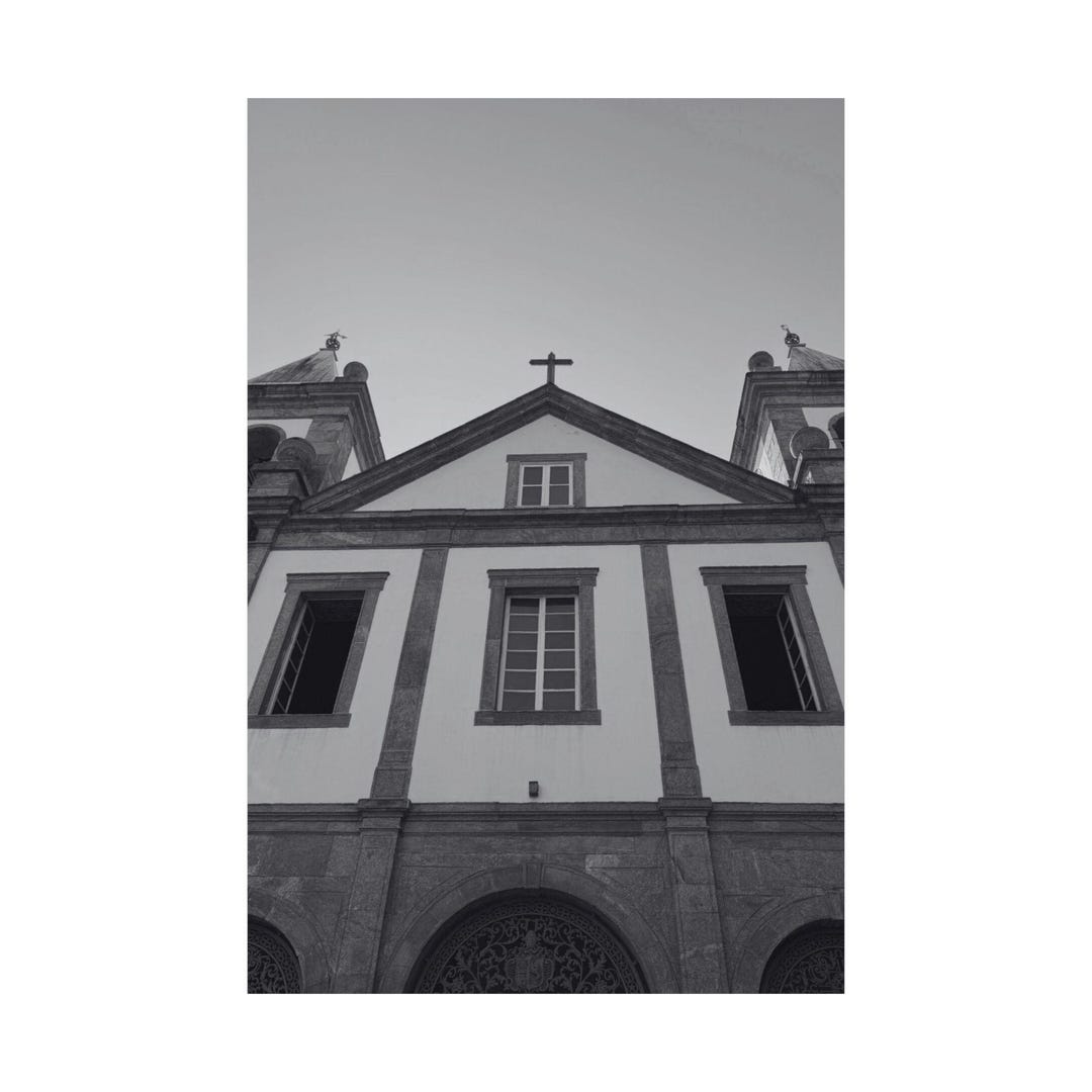 Black and White Church Architecture Print, Monochrome Church Art Prints ...