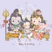 Cute Hindu Gods Wallpaper Chibi Shiva's Family Cute - Etsy