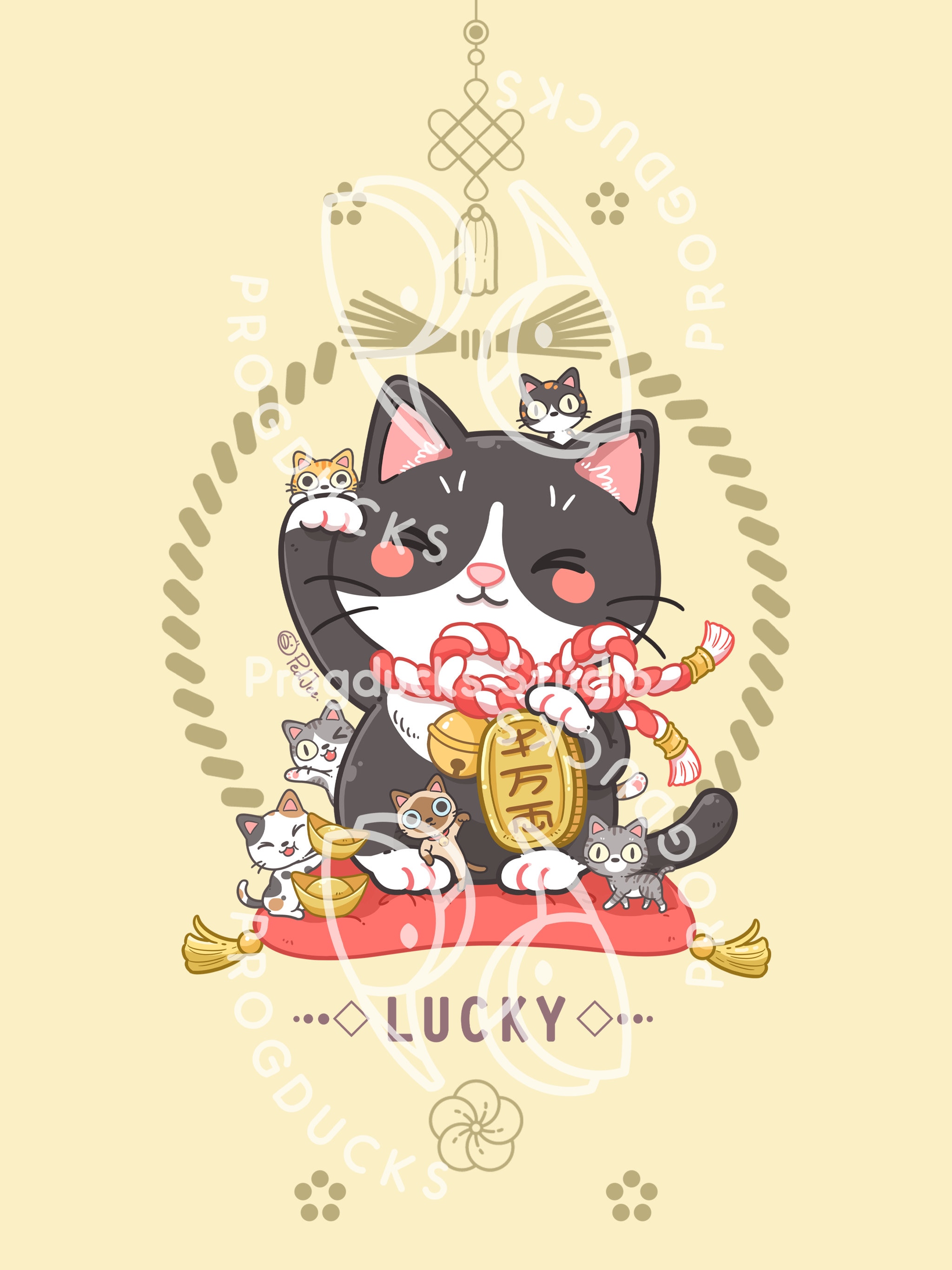 Cute Lucky Cat Wallpaper