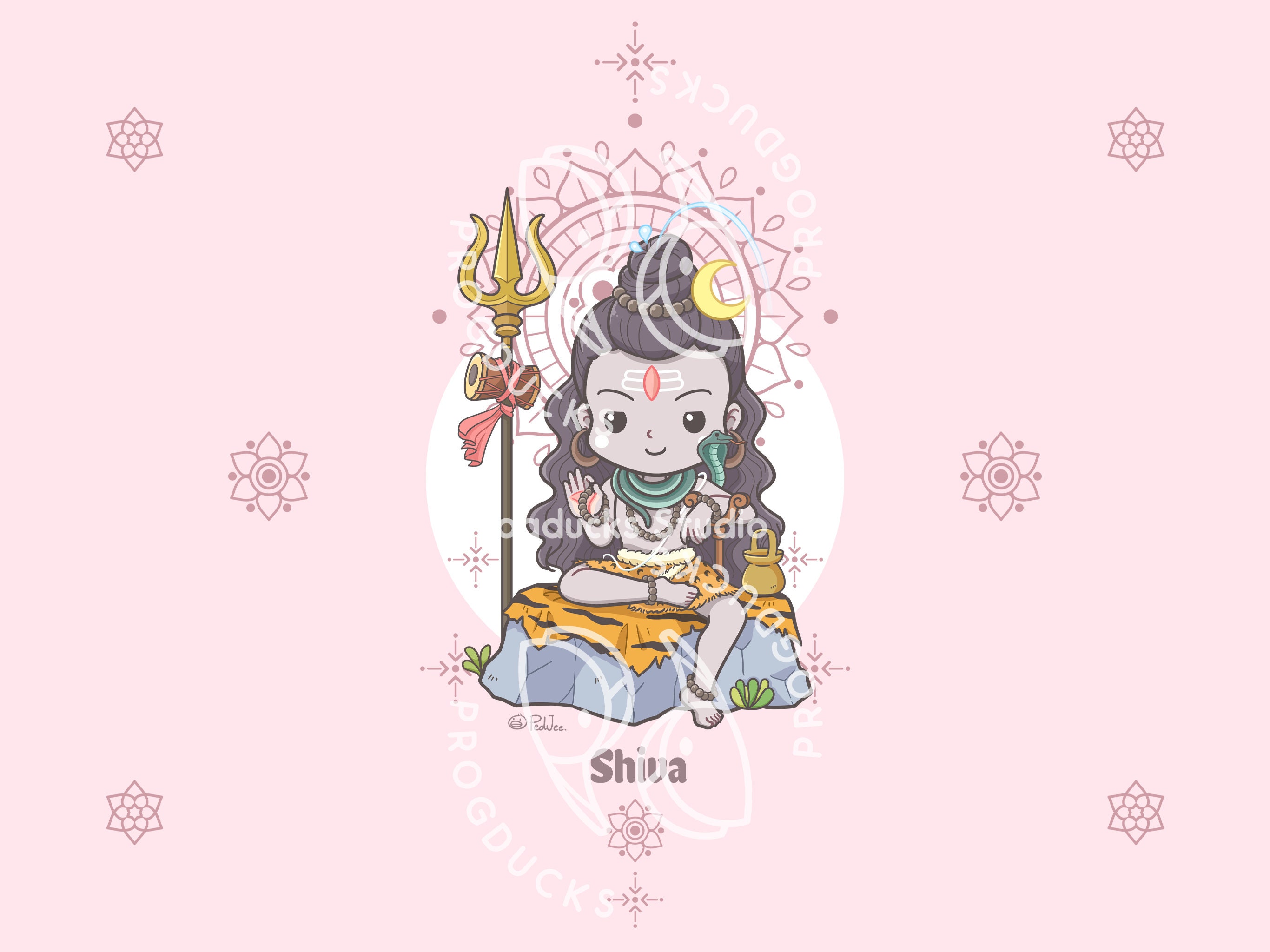 Chibi Shiva Wallpaper | Hindu Gods PNG for Phone & Tablet (digital ...