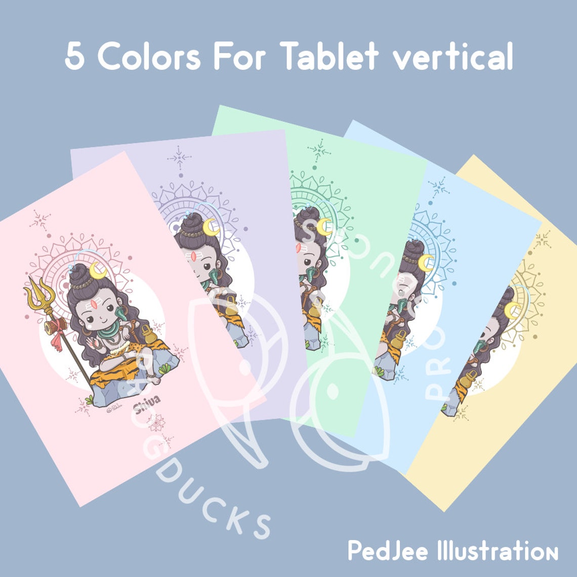 Cute Hindu Gods Wallpaper | Chibi Shiva | Cute Digital Wallpaper | 5 ...