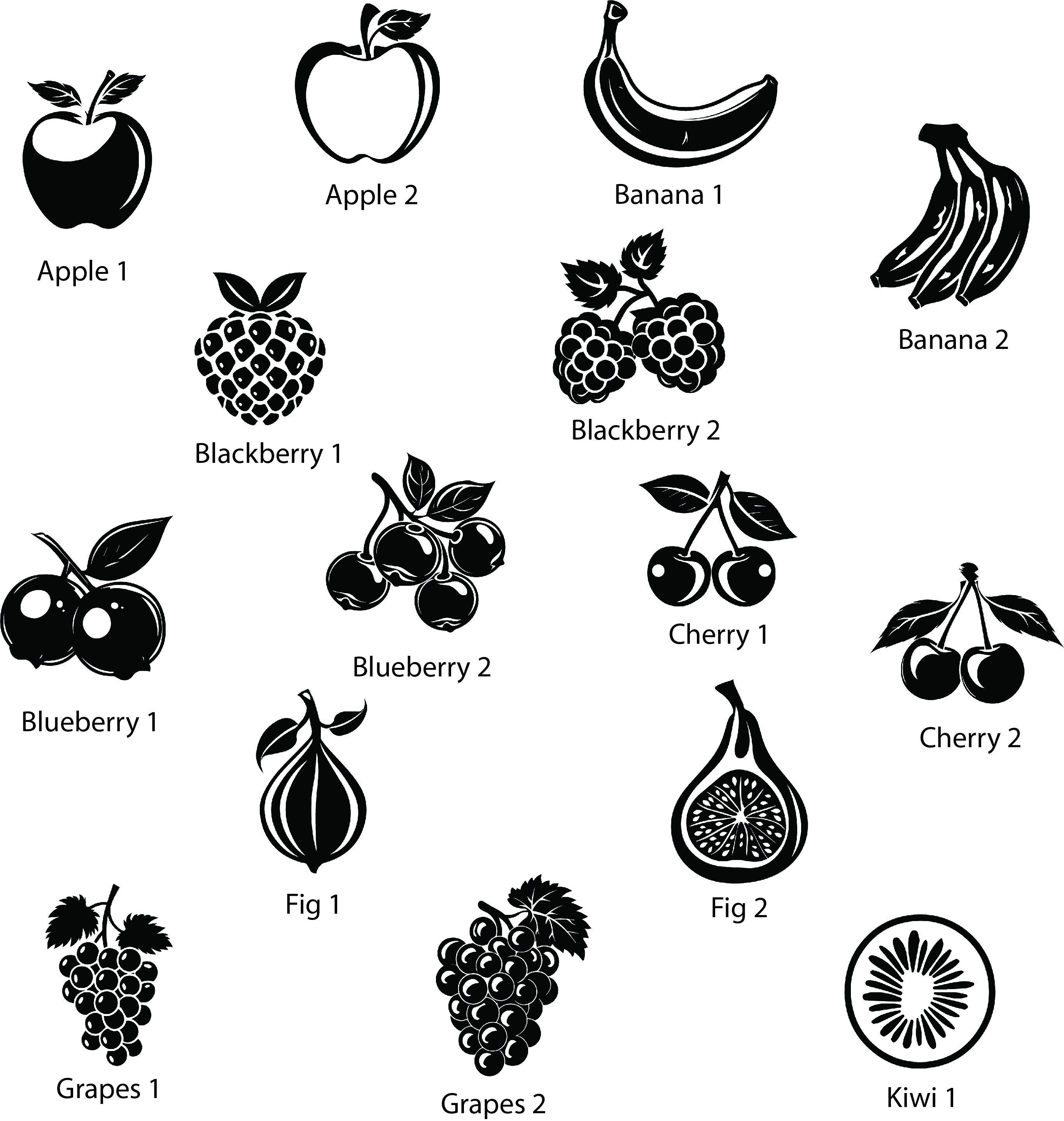 30 Fruits SVG PNG Bundle! Fruit Clipart, Fruit Cut Files, Strawberry ...