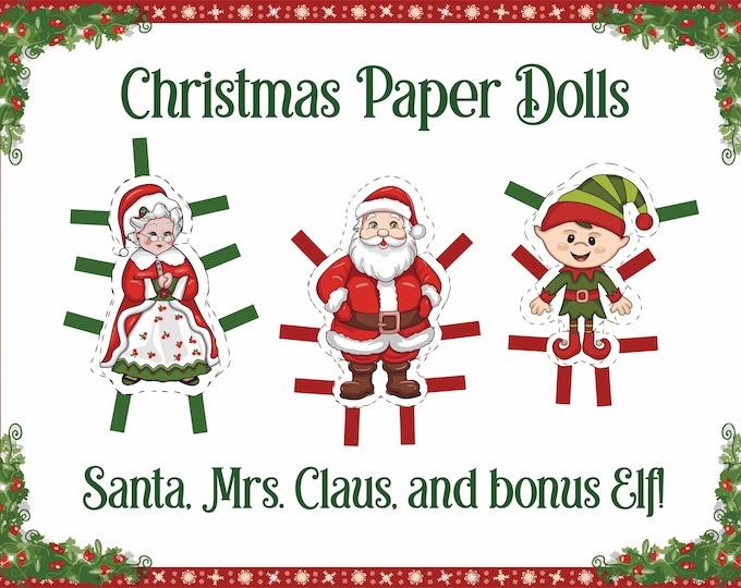 Plaid Paper Doll - Etsy