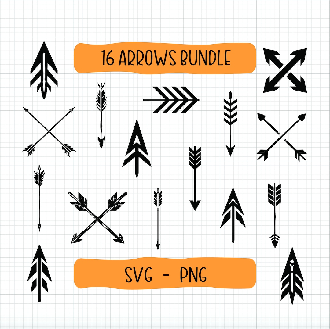 16 Arrows SVG Bundle! Arrowhead Svg, Arrow Png, Arrow Clipart, Arrow ...