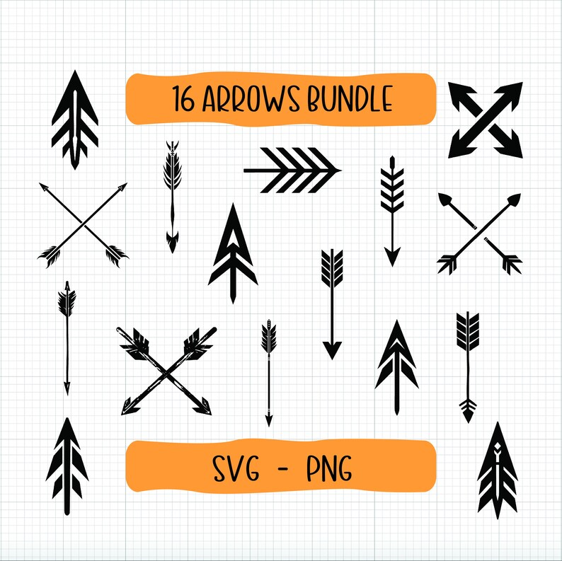 16 Arrows SVG Bundle! Arrowhead Svg, Arrow Png, Arrow Clipart, Arrow ...