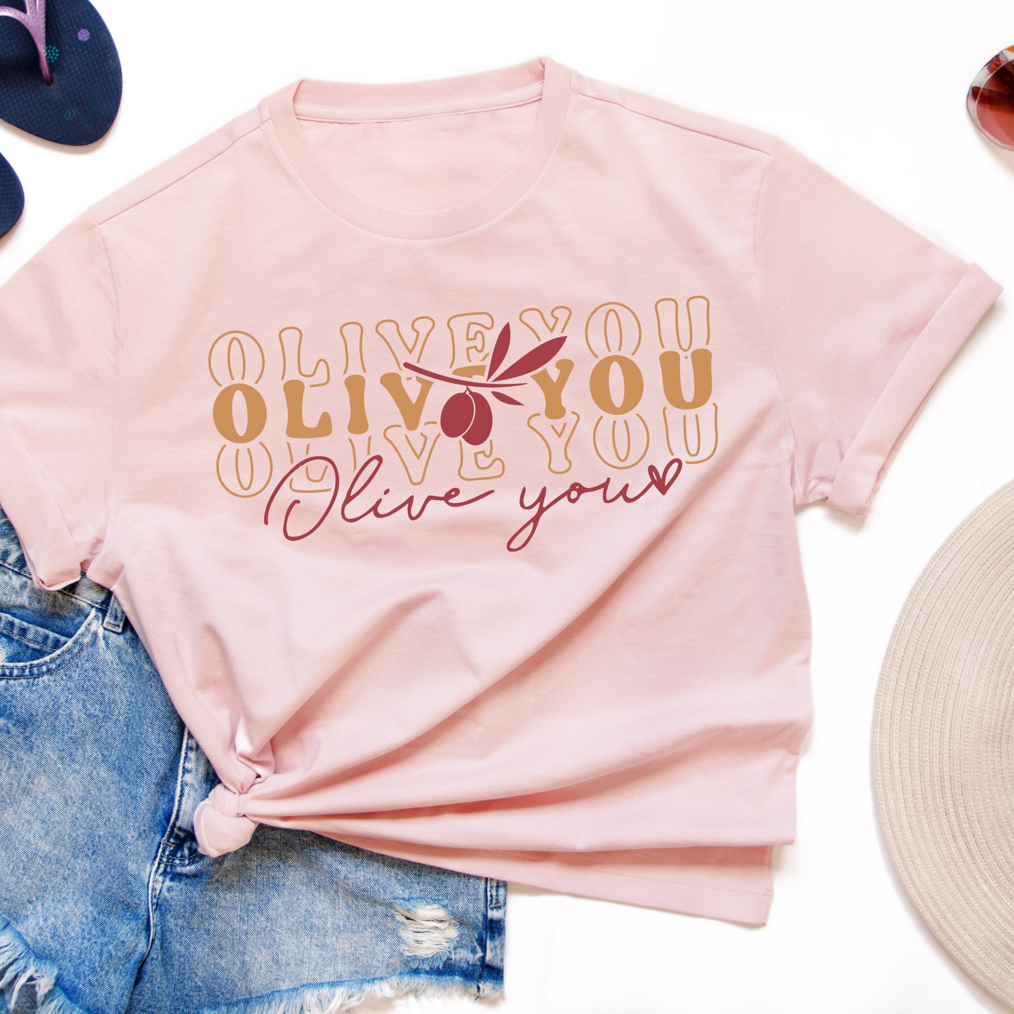 Olive You SVG PNG, Including Color and Black and White Images ...