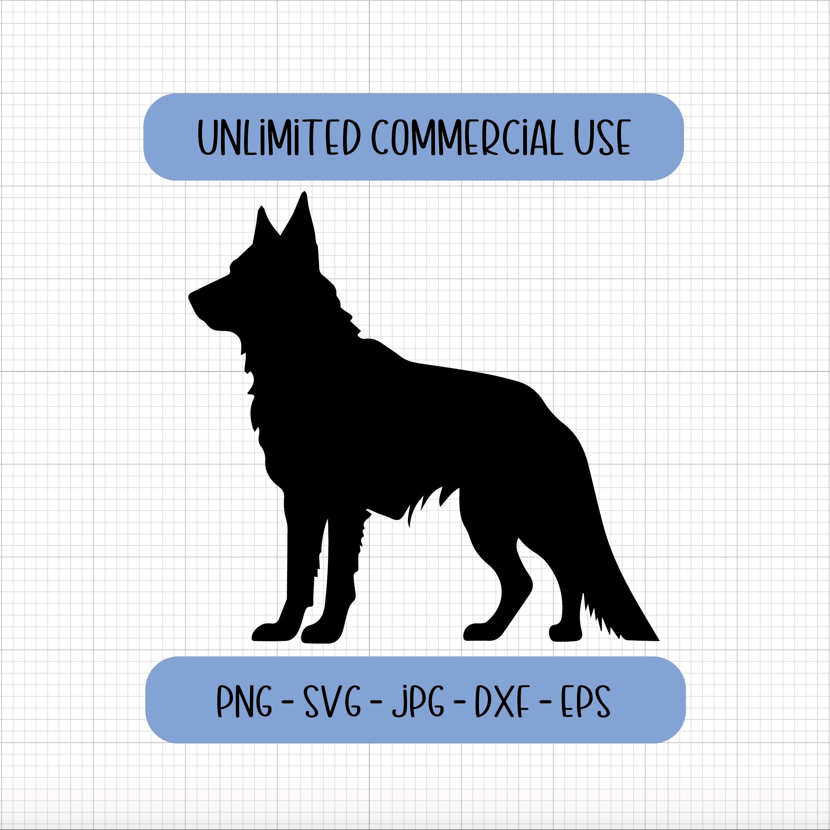 German Shepherd SVG, German Shepherd Silhouette, Cute German Shepherd ...