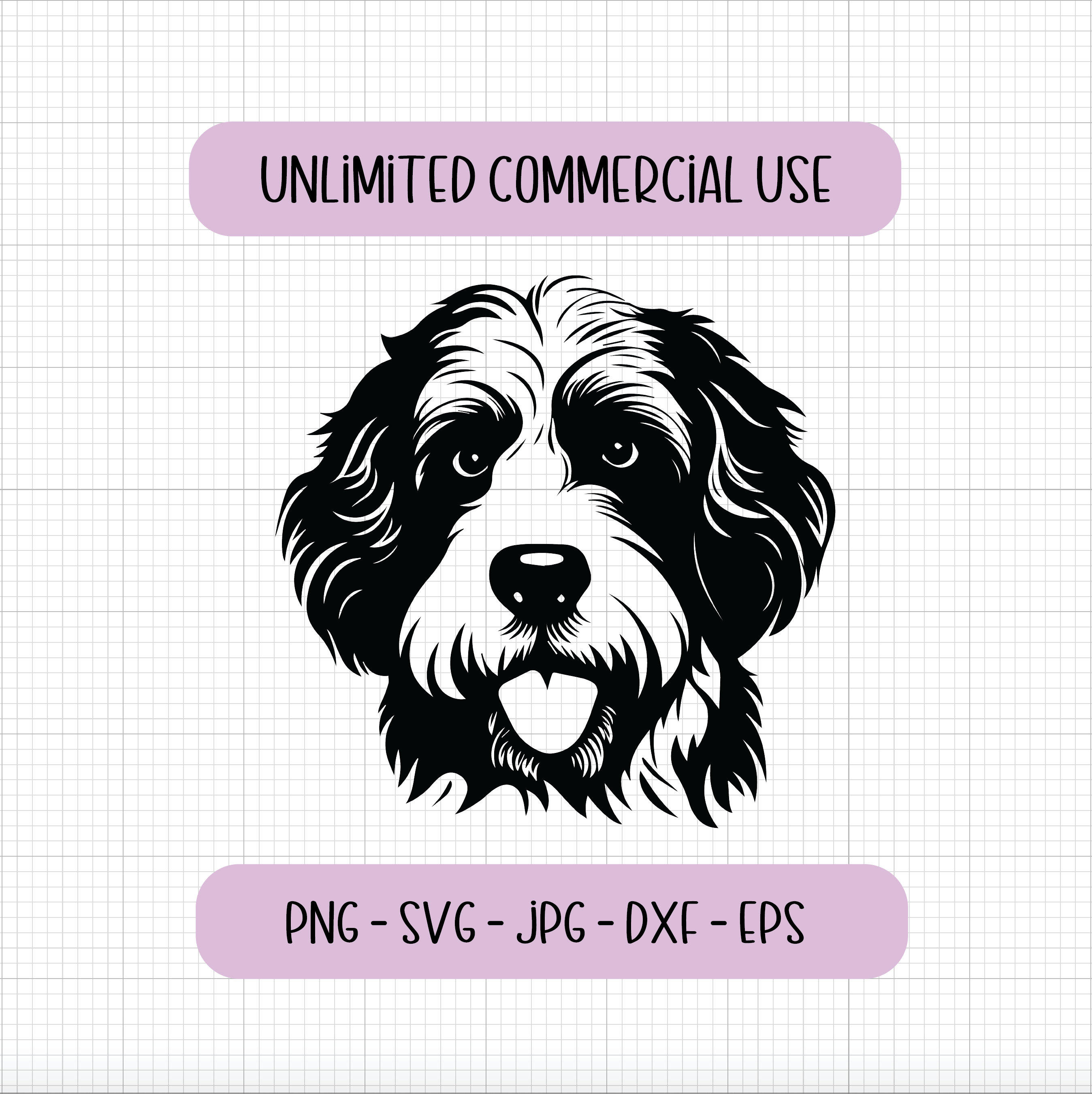 Bernedoodle SVG, Bernedoodle PNG, Bernedoodle Clipart, Dog Face Svg ...
