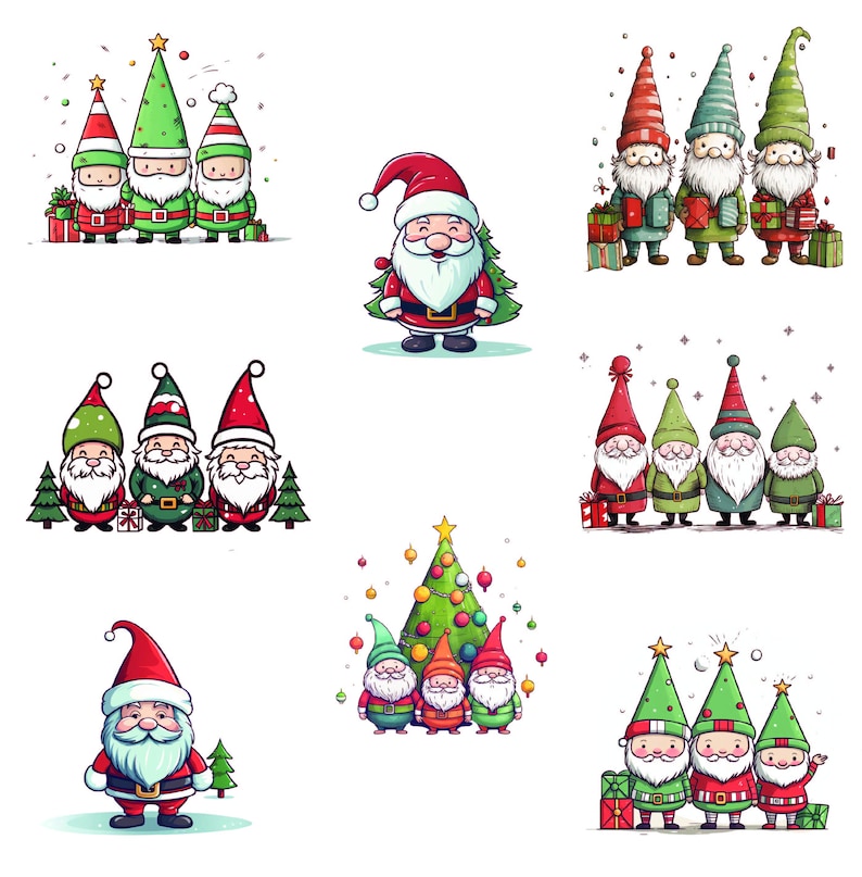 Christmas Gnomes SVG Bundle New for 2023 X-mas Gnomes - Etsy