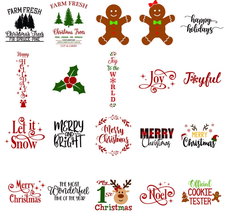Christmas Clip Art SVG Free Commercial Use! Cute Funny X-mas Images ...