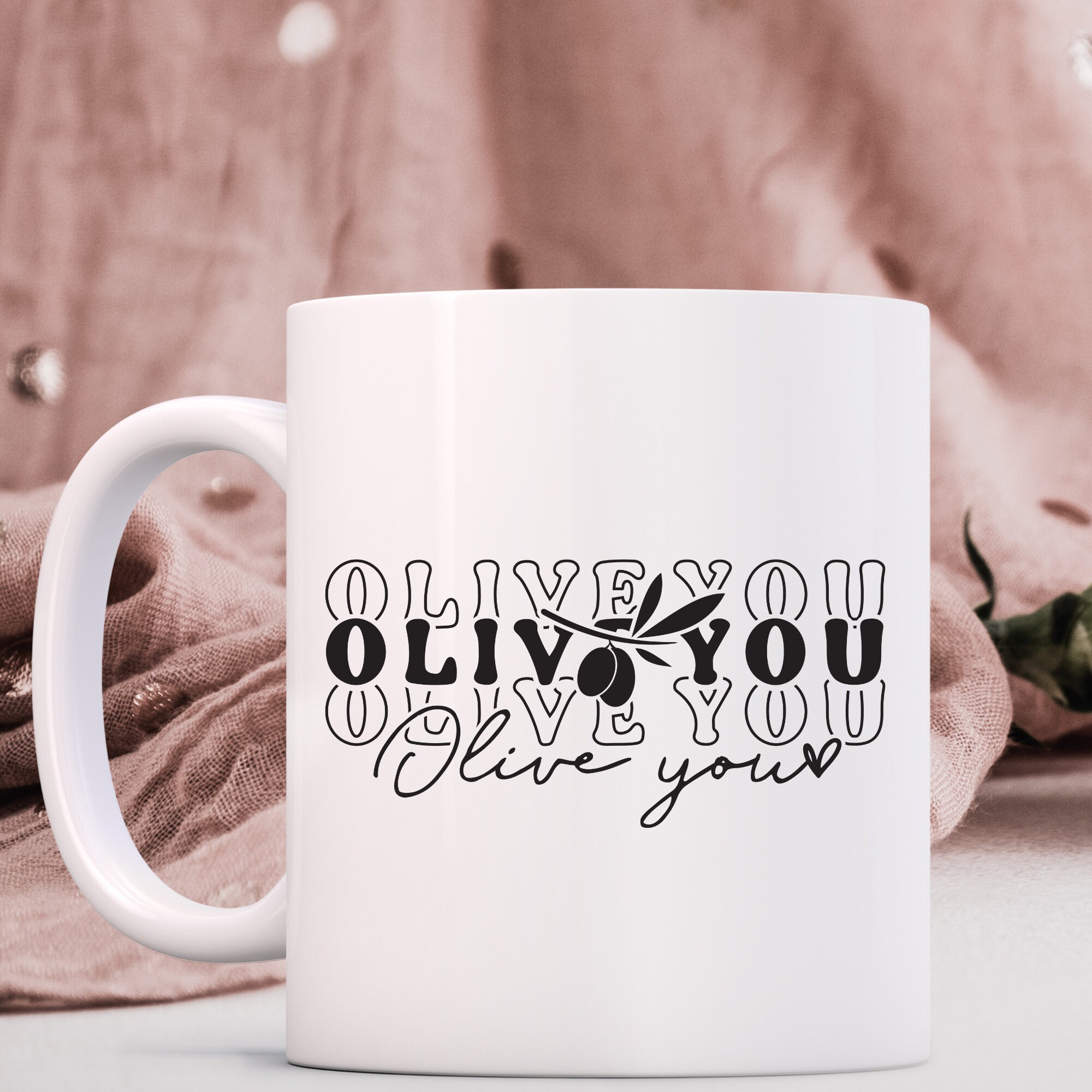 Olive You SVG PNG, Including Color and Black and White Images ...