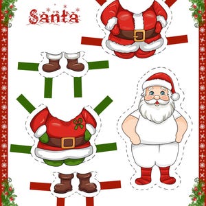 Christmas Paper Dolls With Santa, Mrs. Claus and BONUS Elf! Fun ...