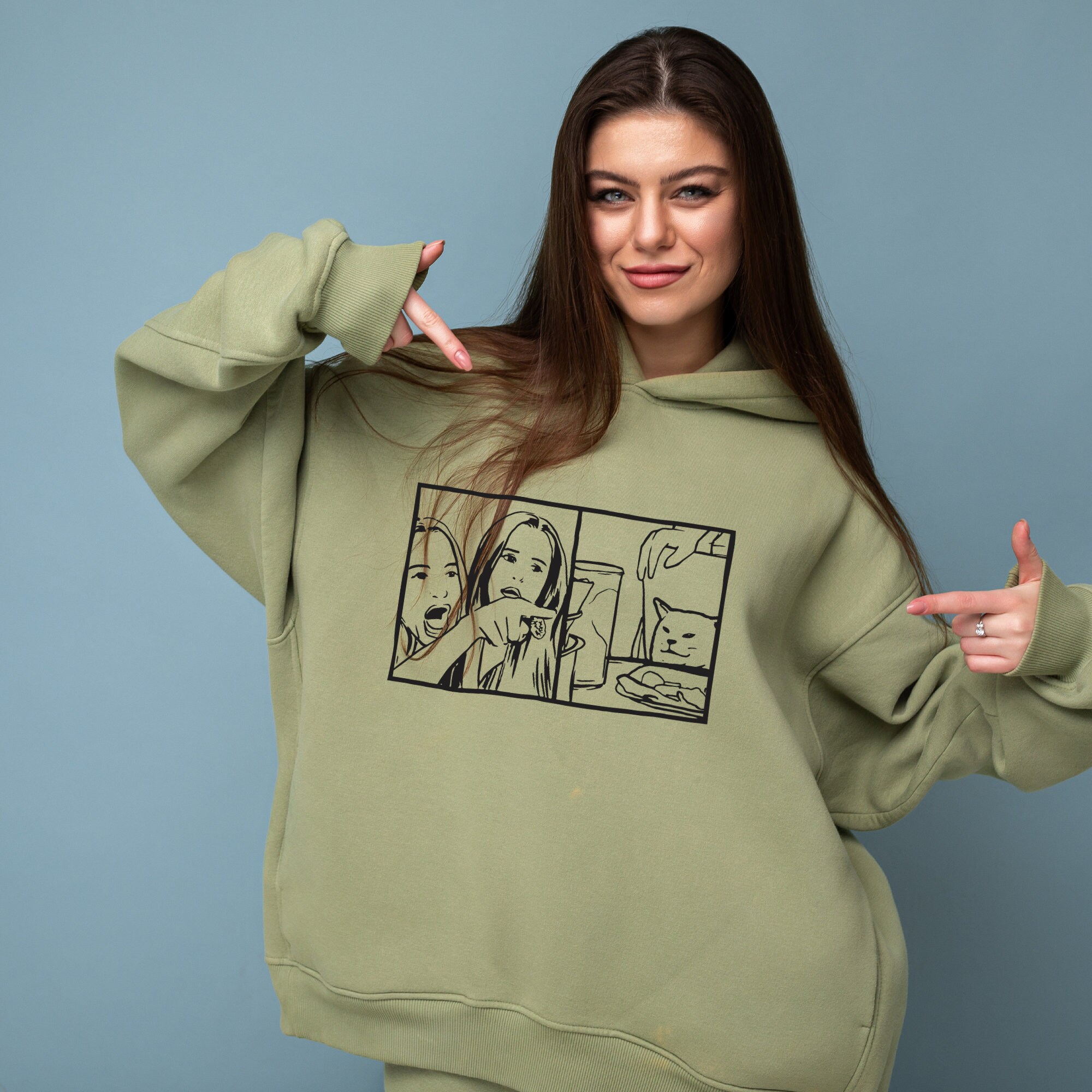 Woman Yelling at Cat Meme SVG, Funny Meme Svg, Woman Yelling at Cat Png ...