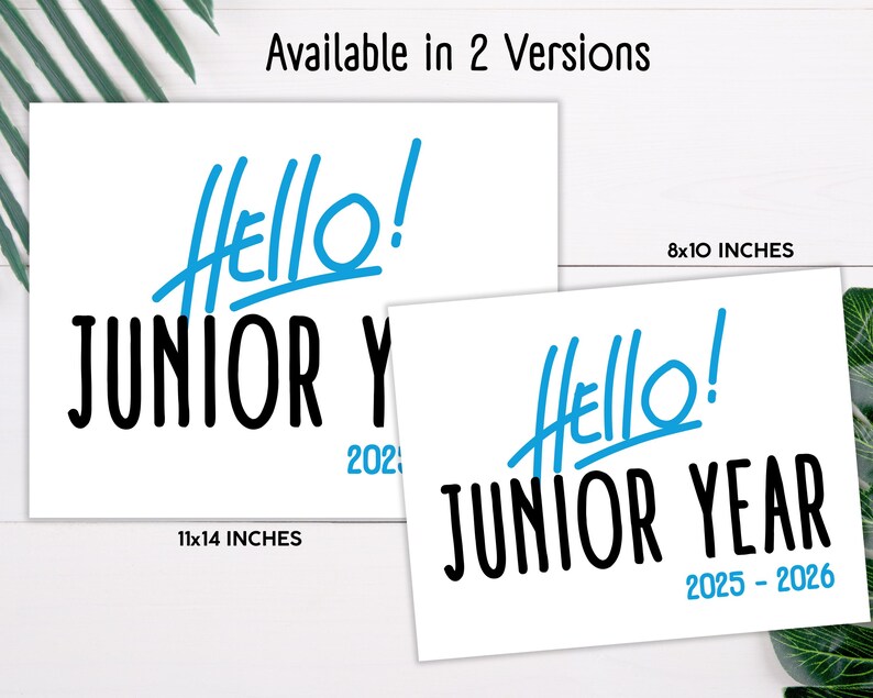 First Day of Junior Year Sign 2025-2026: 11th Grade Photo Prop (digital ...