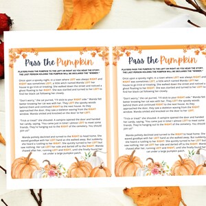 Pass the Pumpkin Game Halloween Printable, Left Right Game, Easy ...