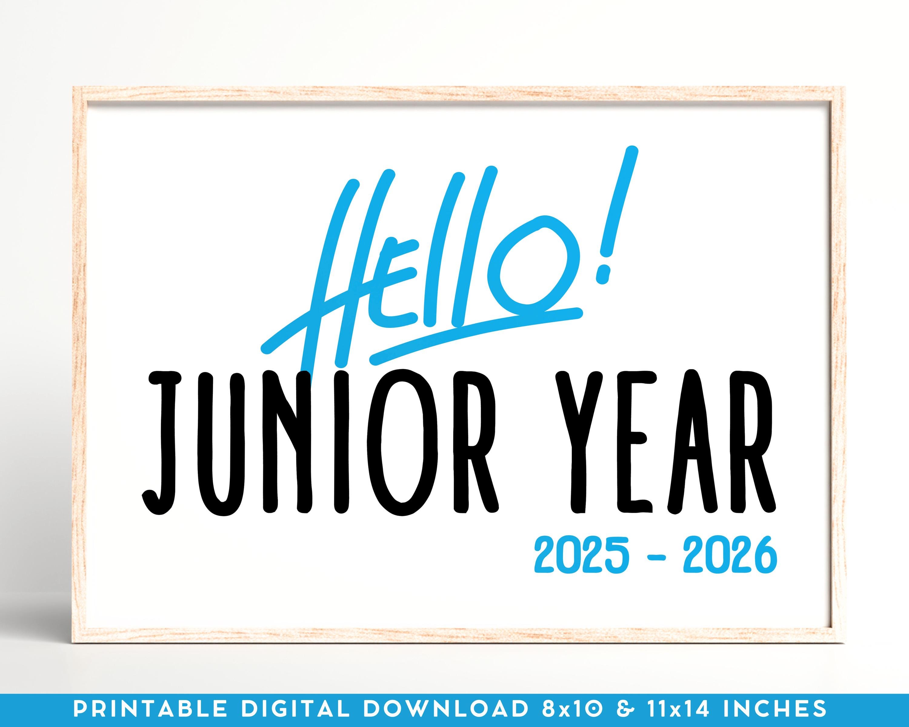 First Day of Junior Year Sign 2025-2026: 11th Grade Photo Prop (digital ...