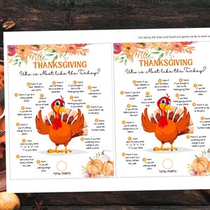 Family & Friends Thanksgiving Game, Dinner Table Game, Office Party ...