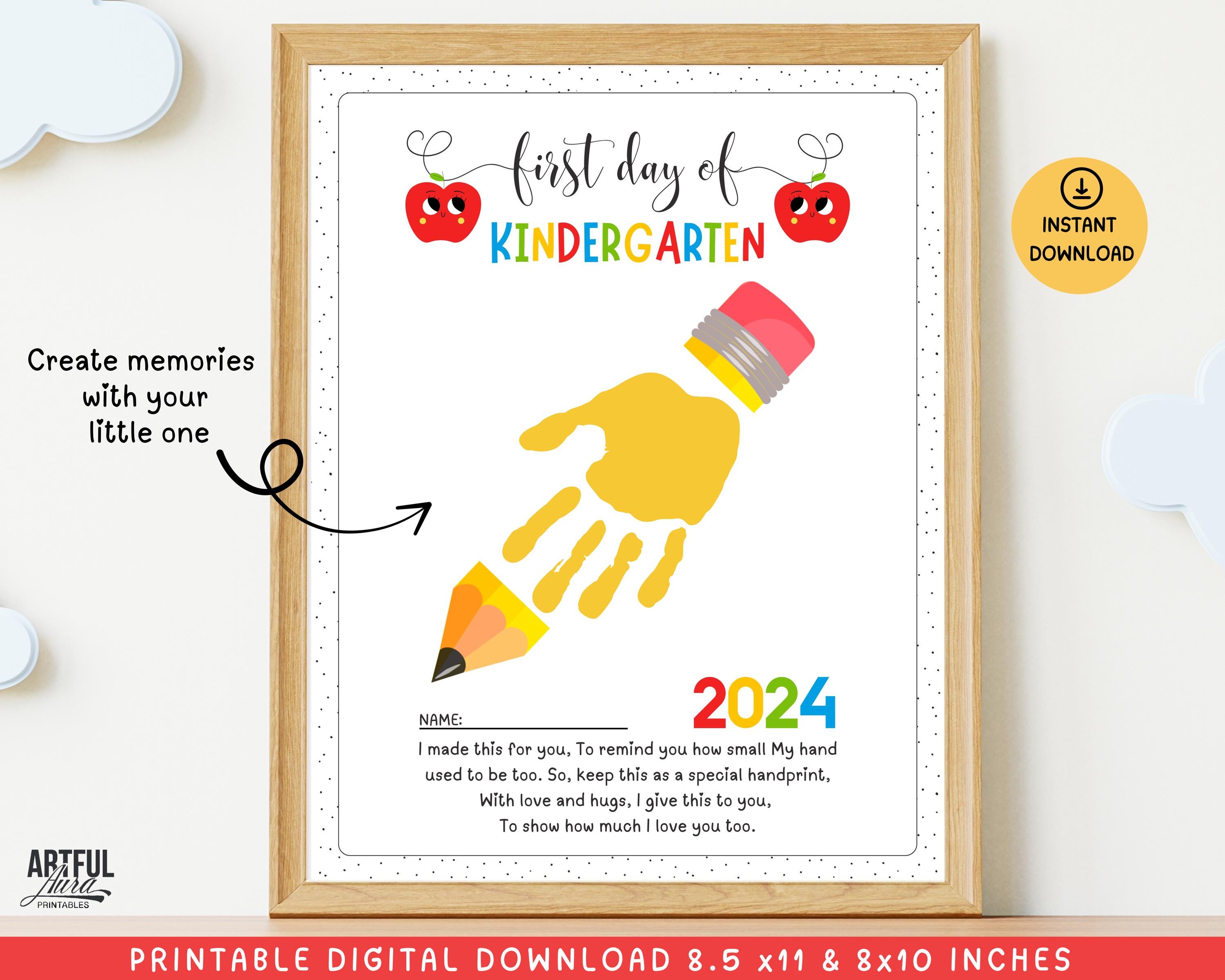 First Day of Kindergarten Sign Printable First Day of School Sign Back ...