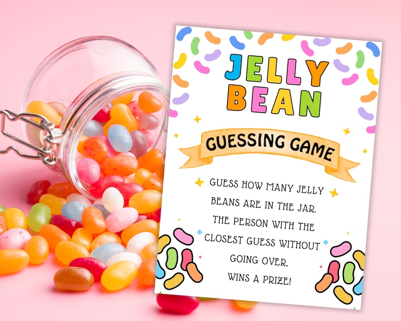 Guess How Many Jelly Beans Game, Printable Easter Activity, Fun Candy ...