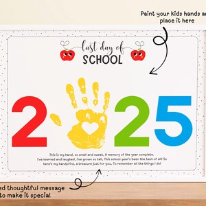 Graduation Handprint Craft, Printable Keepsake for Preschool Kids, End ...