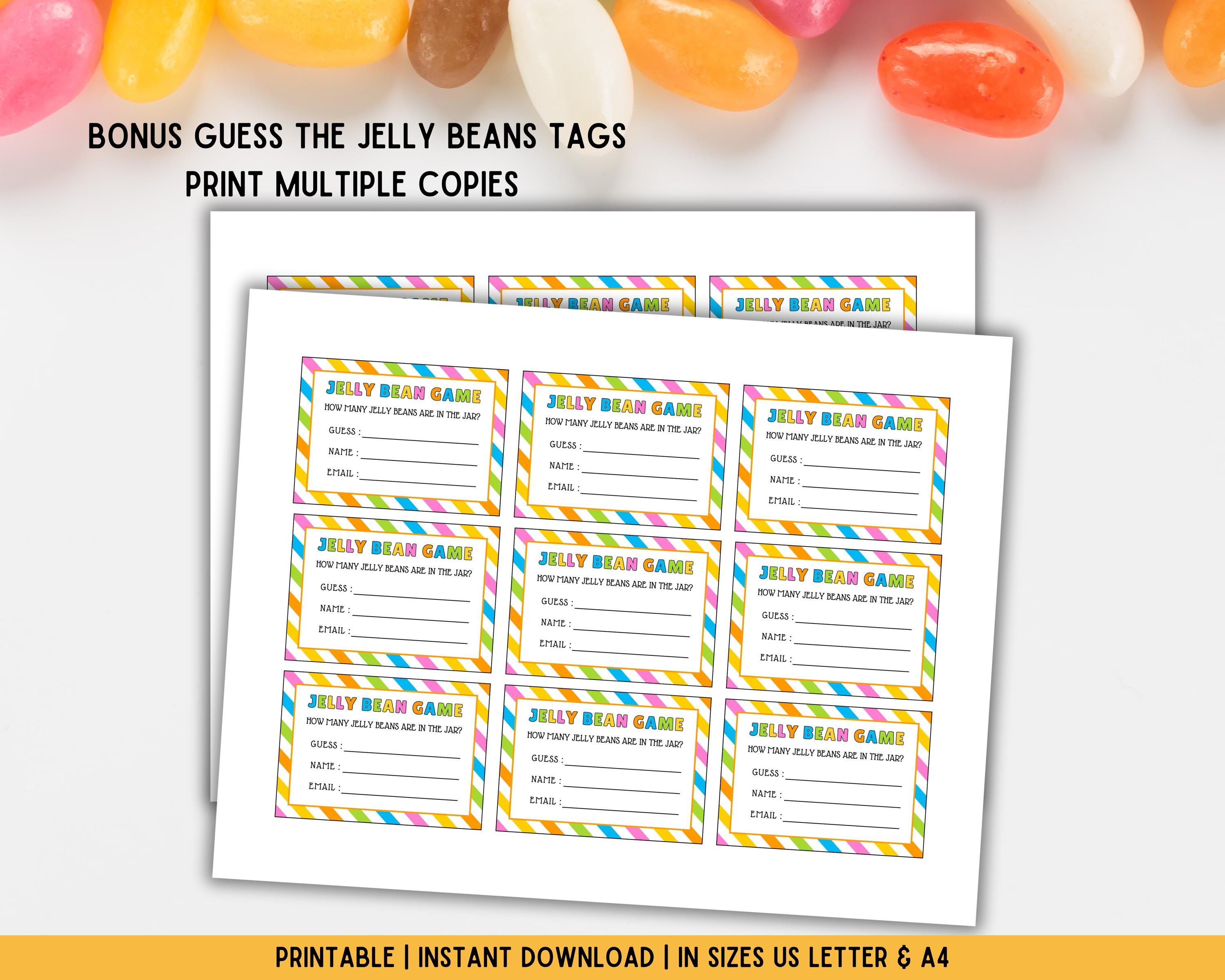 Guess How Many Jelly Beans, Things Game Printable, Guess Jelly Beans ...