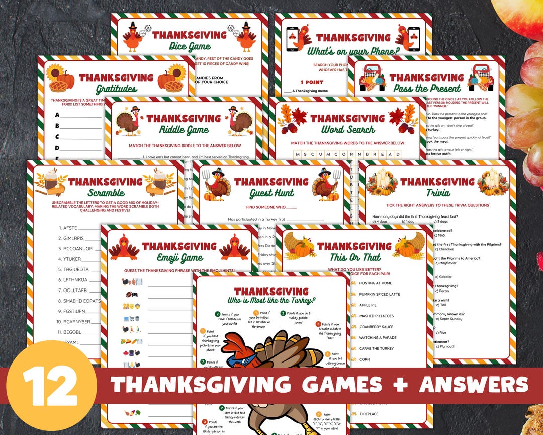 Thanksgiving Games Printable, Thanksgiving Left Right Game ...