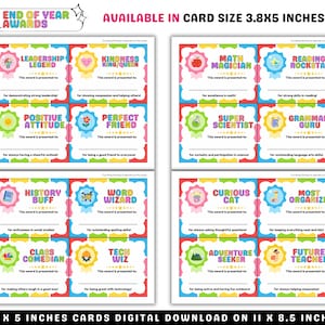 Classroom End of Year Awards, Printable Student Certificates, Printable ...