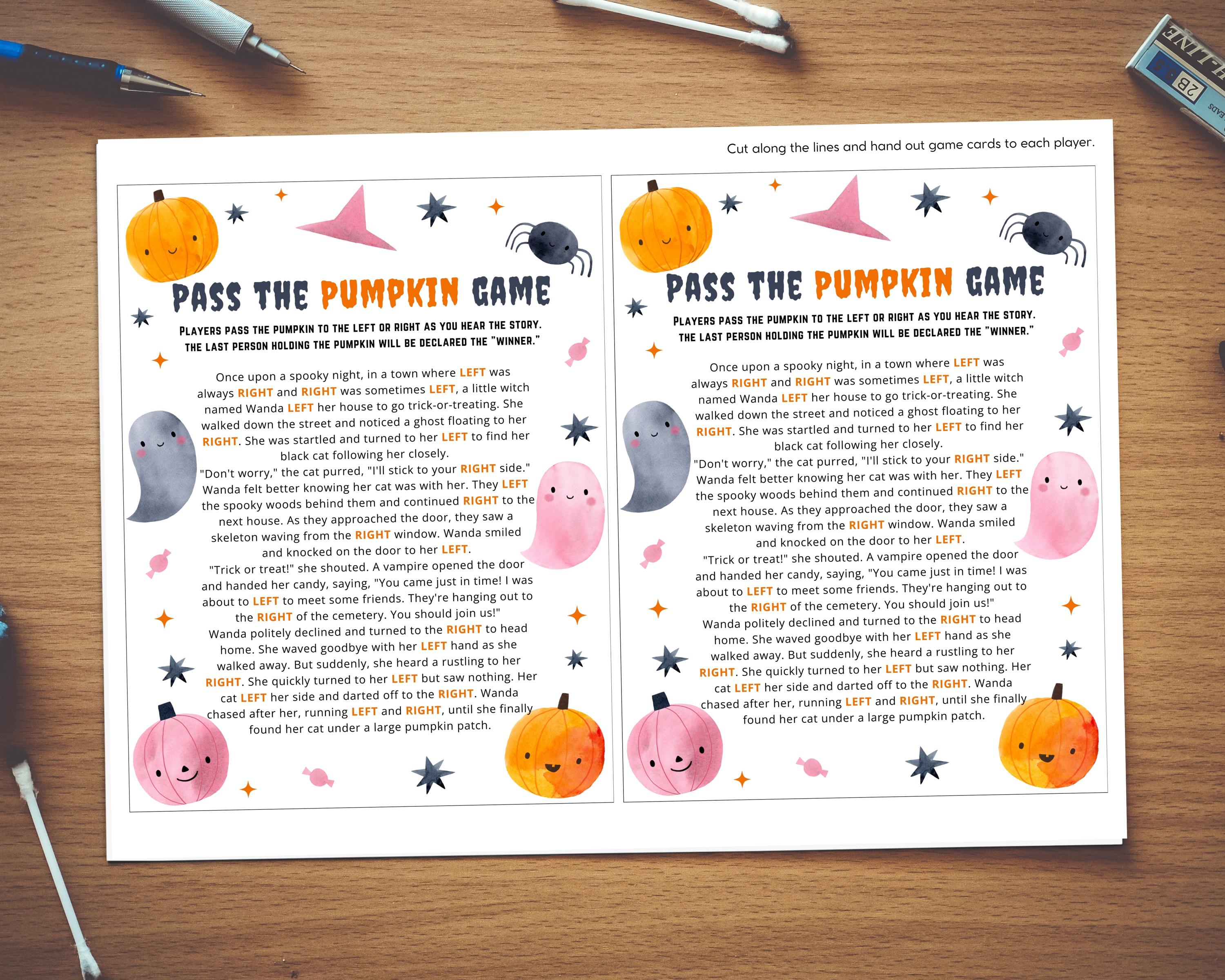 Pass the Pumpkin Game, Halloween Party Games for Kids & Adults ...