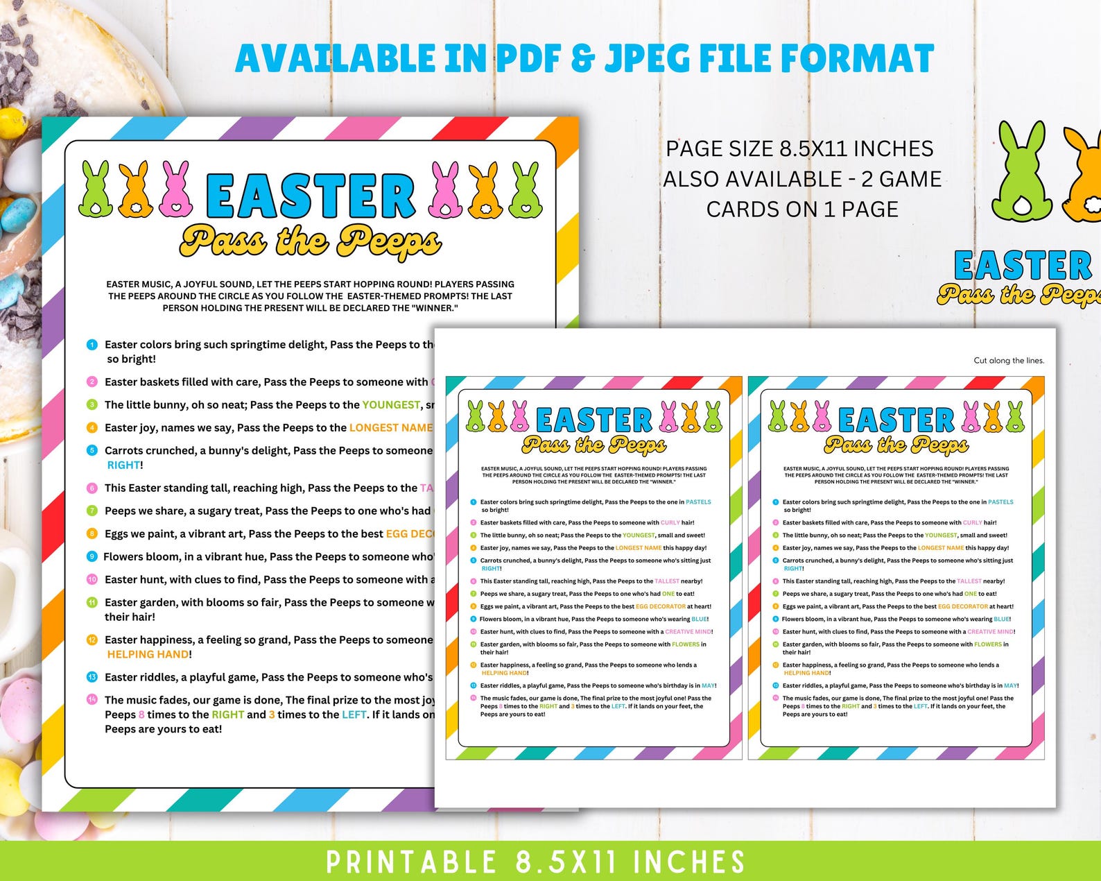 Easter Party Games, Pass the Prize Game, Printable Pass the Present ...