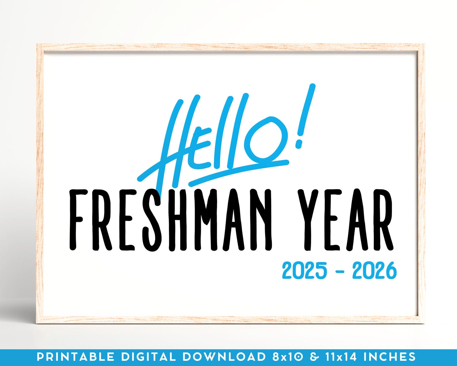 First Day of Freshman Year Sign 2025-2026: Photo Prop (digital Download ...