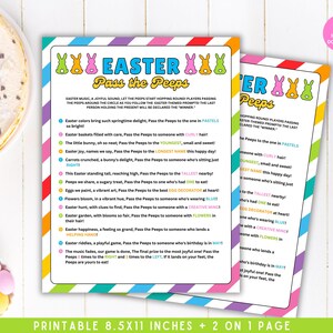 Easter Pass the Prize Game, Fun Pass the Present Poem, Printable Easter ...