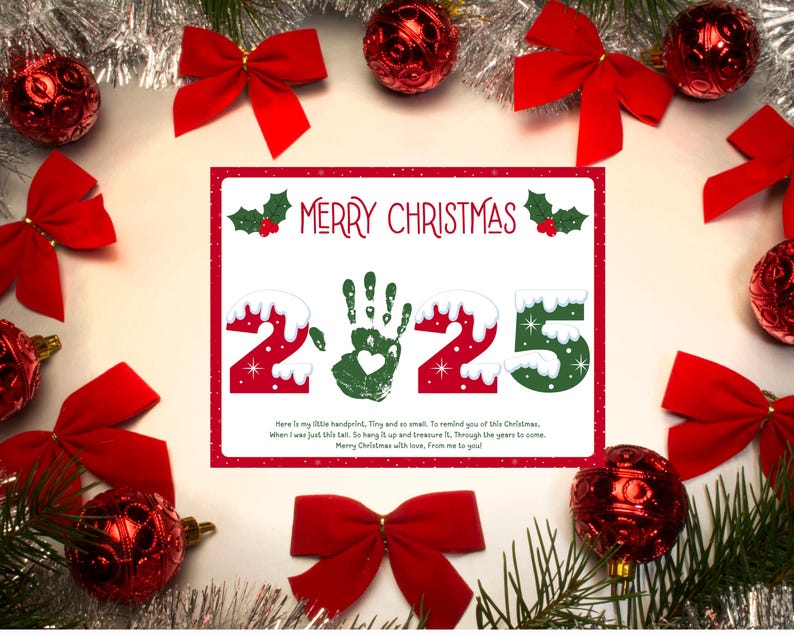 Christmas Handprint Poem Art, Keepsake Gift (digital Download) - Etsy