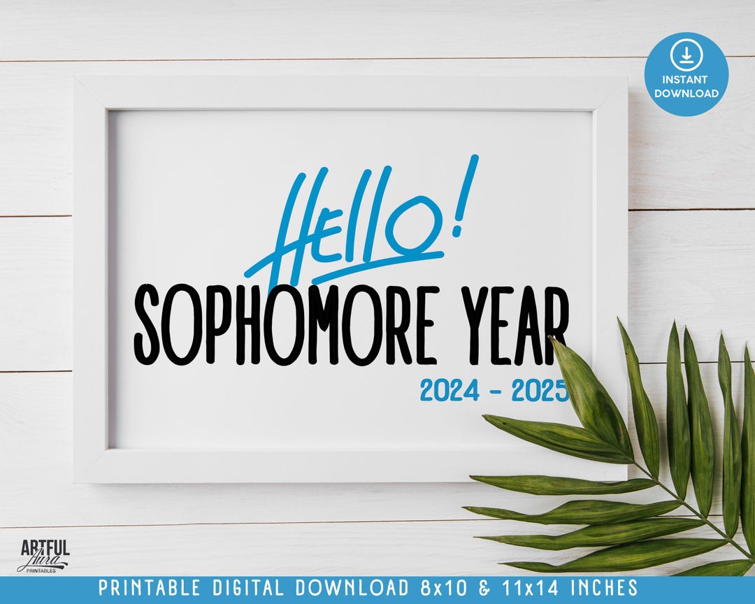 First Day of Sophomore Year, 1st Day of 10th Grade, Sophomore Year Sign ...