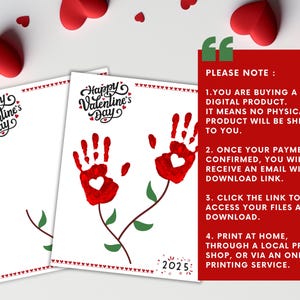 Valentines Day Art Kids Handprint, Kids Toddler Handprint Craft ...