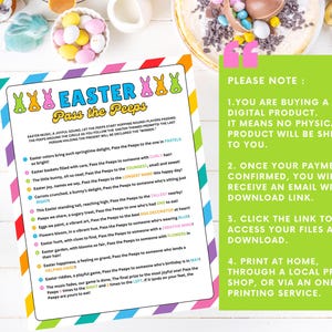 Easter Party Games, Pass the Prize Game, Printable Pass the Present ...