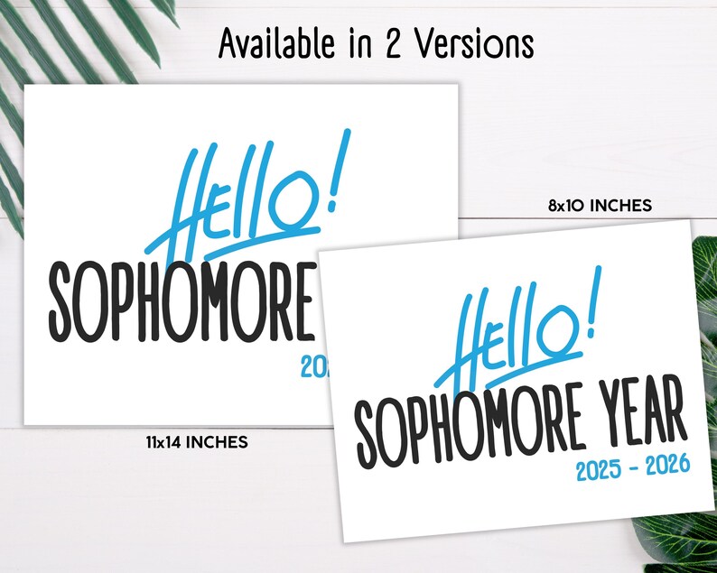 Sophomore Year Sign 2025-2026: First Day of 10th Grade Photo Prop ...