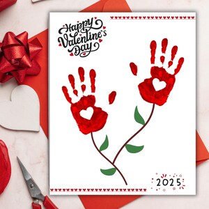 Valentines Day Art Kids Handprint, Kids Toddler Handprint Craft ...