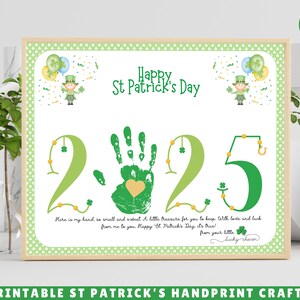 St. Patrick's Day Handprint Craft, 2025 St. Patrick's Day Handprint ...