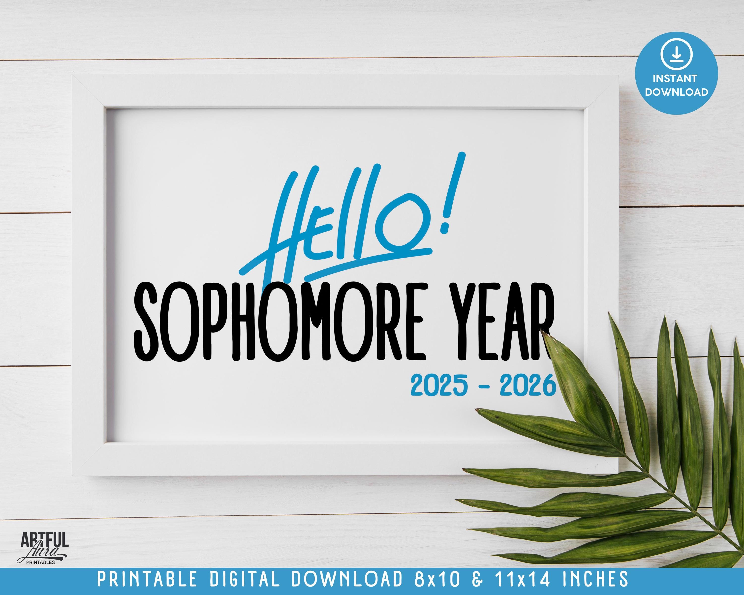 Sophomore Year Sign 2025-2026: First Day of 10th Grade Photo Prop ...