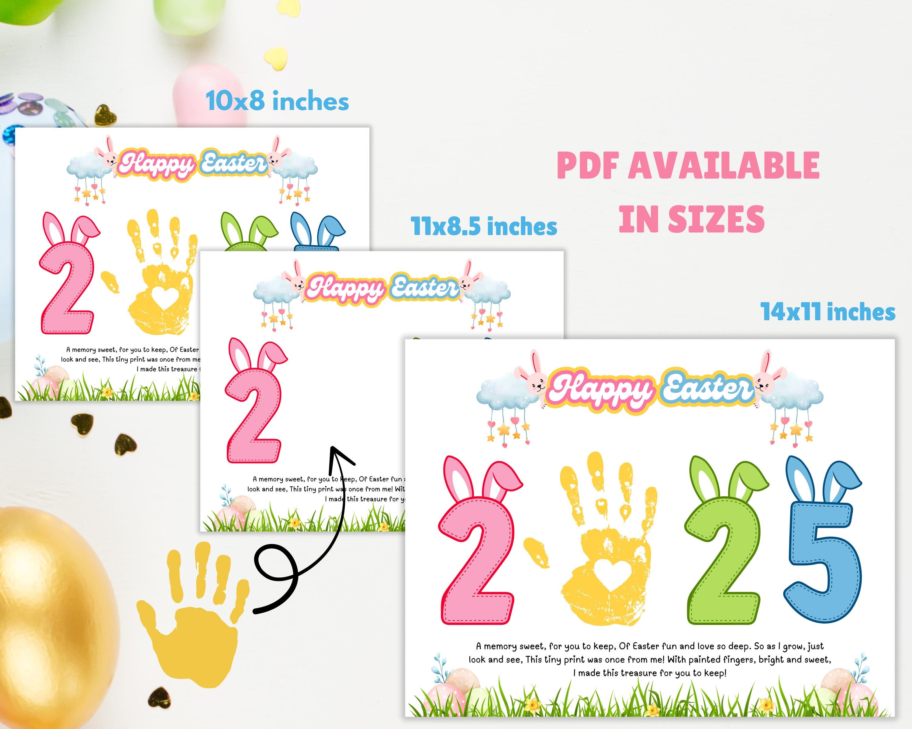 Easter Handprint Craft 2025, Memory Keepsake Craft, Bunny Handprint DIY ...