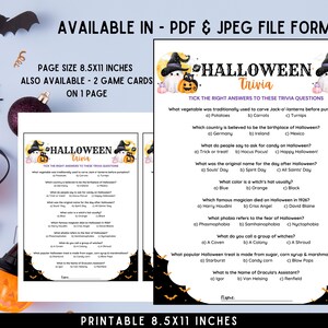 Printable Halloween Trivia Game for Kids and Adults, 10 Halloween ...