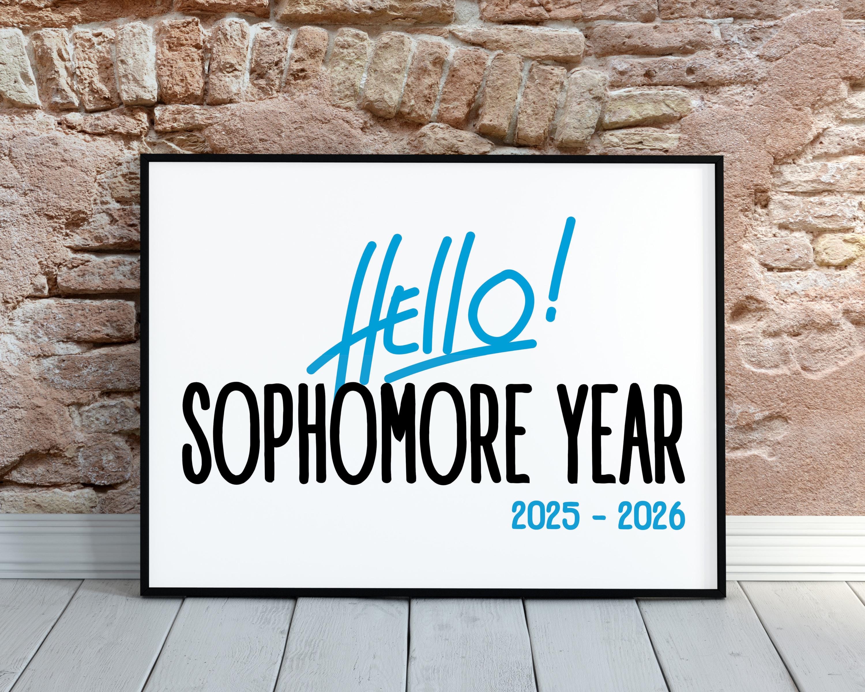 Sophomore Year Sign 2025-2026: First Day of 10th Grade Photo Prop ...