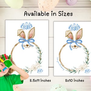 Easter Bunny Footprint Art Easter Handprint Memory Keepsake DIY Craft ...