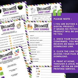 Halloween Printable 10 Game Bundle Halloween Party Games Halloween ...